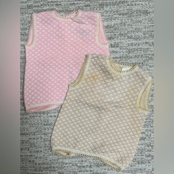 Shirts & Tops | Vintage Set Of Sleeveless Petal Back Tops Newborn ...